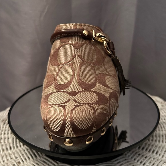 Coach | Shoes | Coach Shasha Clogs Mules In Brown Wood Leather And ...